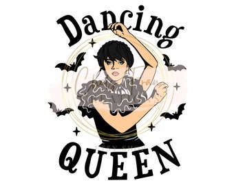 Wednesday Addams Dancing Silhouette - Etsy