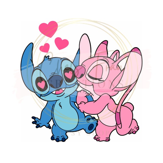 Stitch And Angel Hugging