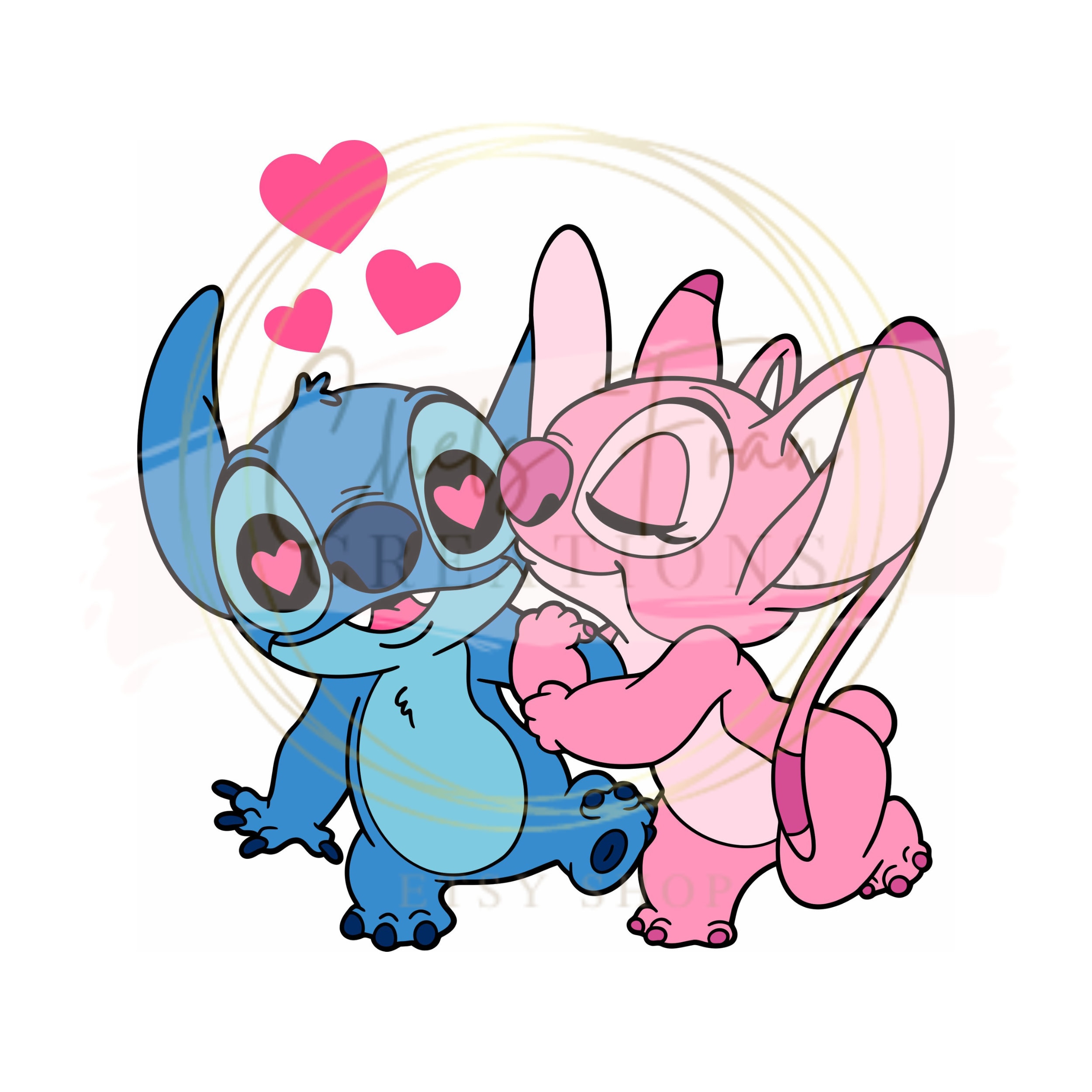 Stitch and Angel DXF SVG PNG Files Lilo & Stitch Stitch - Etsy UK