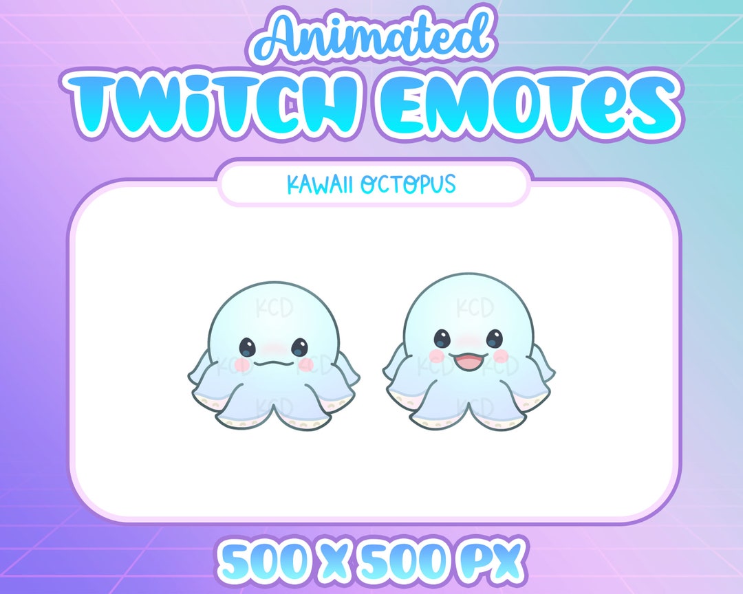 Animated Octopus Emote Animated Twitch Emotes Chibi Twitch - Etsy