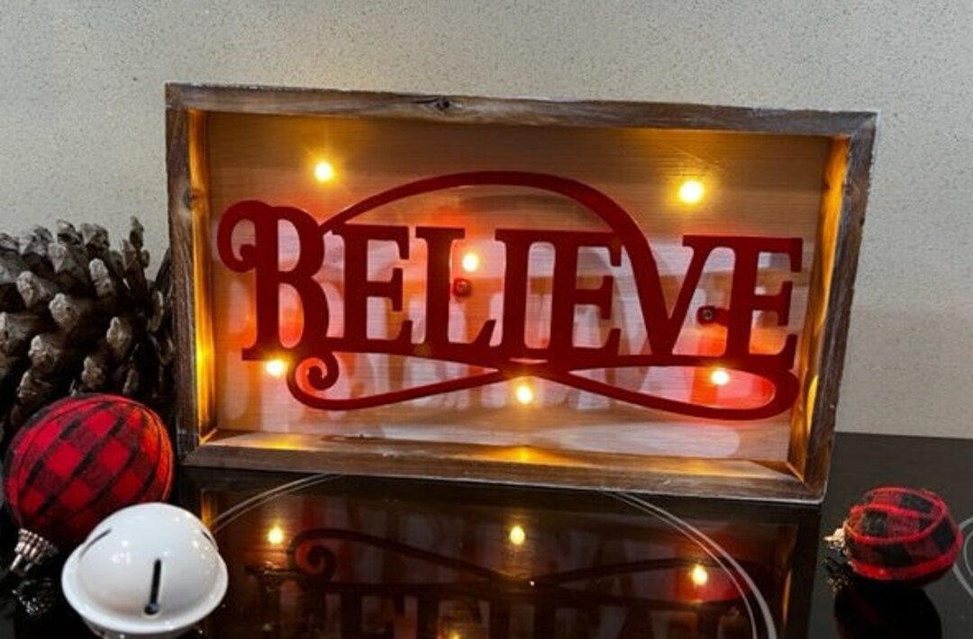 Light up Signs , Believe and Noel, Christmas and Winter Signs ...