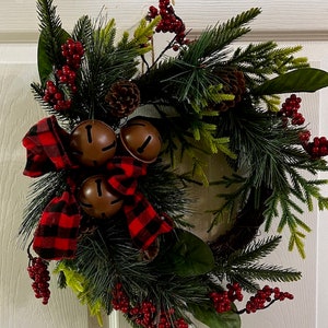 Christmas Rustic Bell Wreath, Farmhouse, Country Wreaths - Etsy