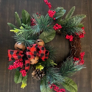 Christmas Rustic Bell Wreath, Farmhouse, Country Wreaths - Etsy
