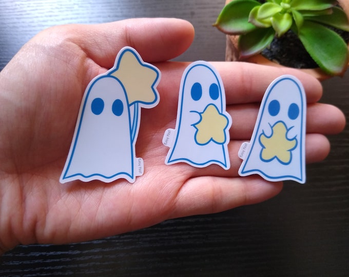 Cute Space Ghost Waterproof Sticker Set V5 - Etsy