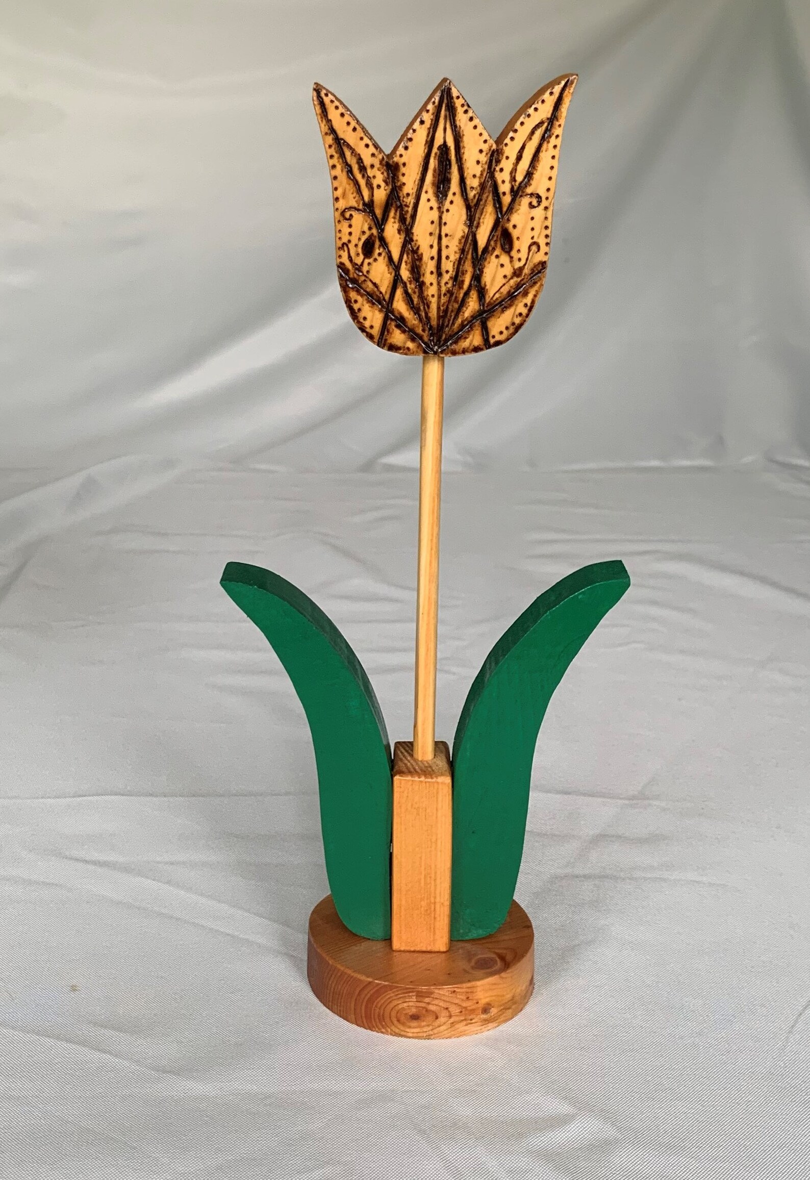 3D Wooden Flowers, Wood Burning Engraved Flowers, Spring Wood Craft ...