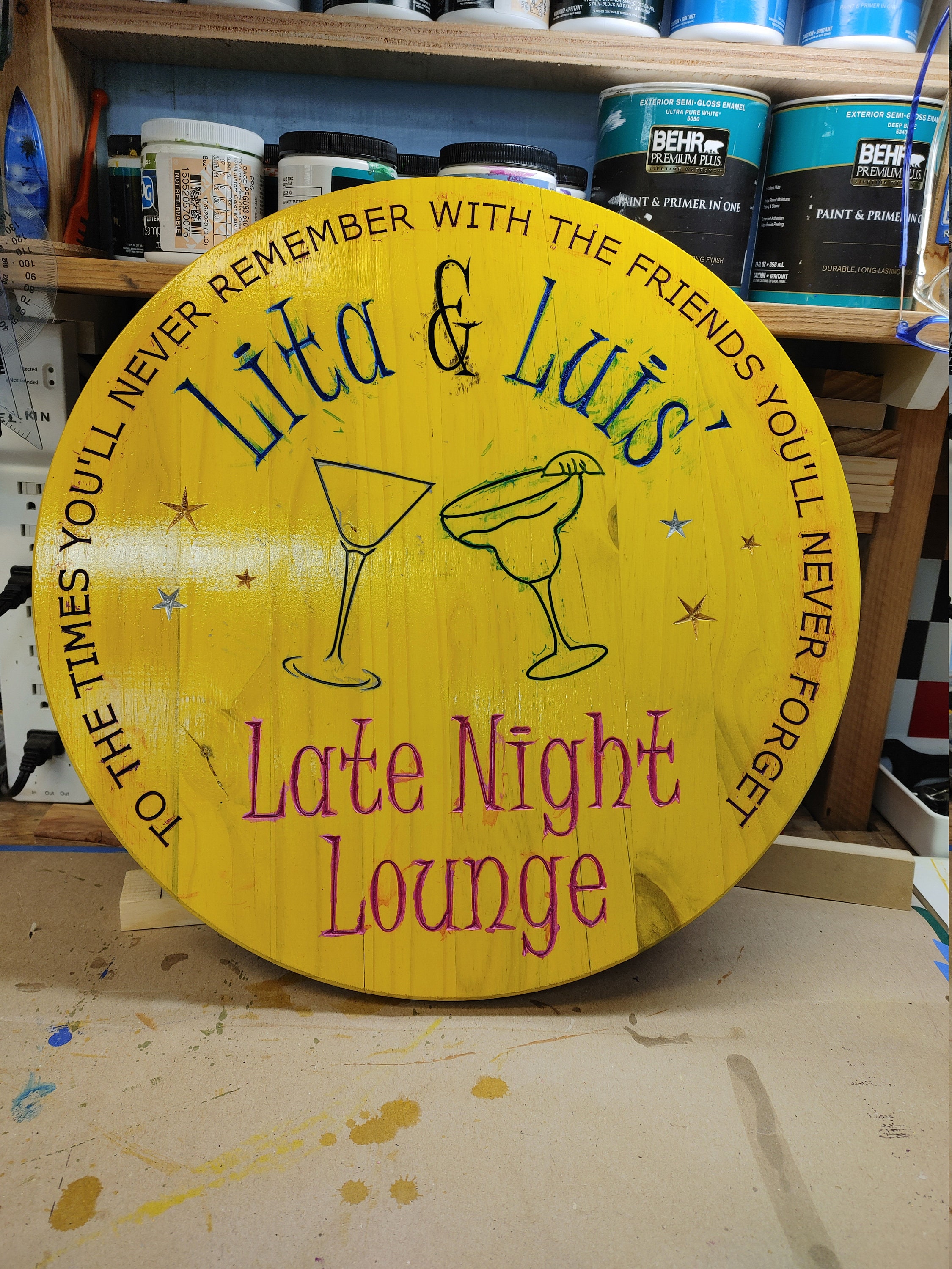 24 Round Sign, 24 Circular Sign, Customized Round Sign - Etsy