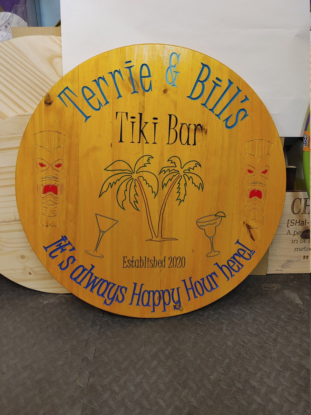 24" Round Sign, 24" Circular Sign, Customized Round Sign - Etsy