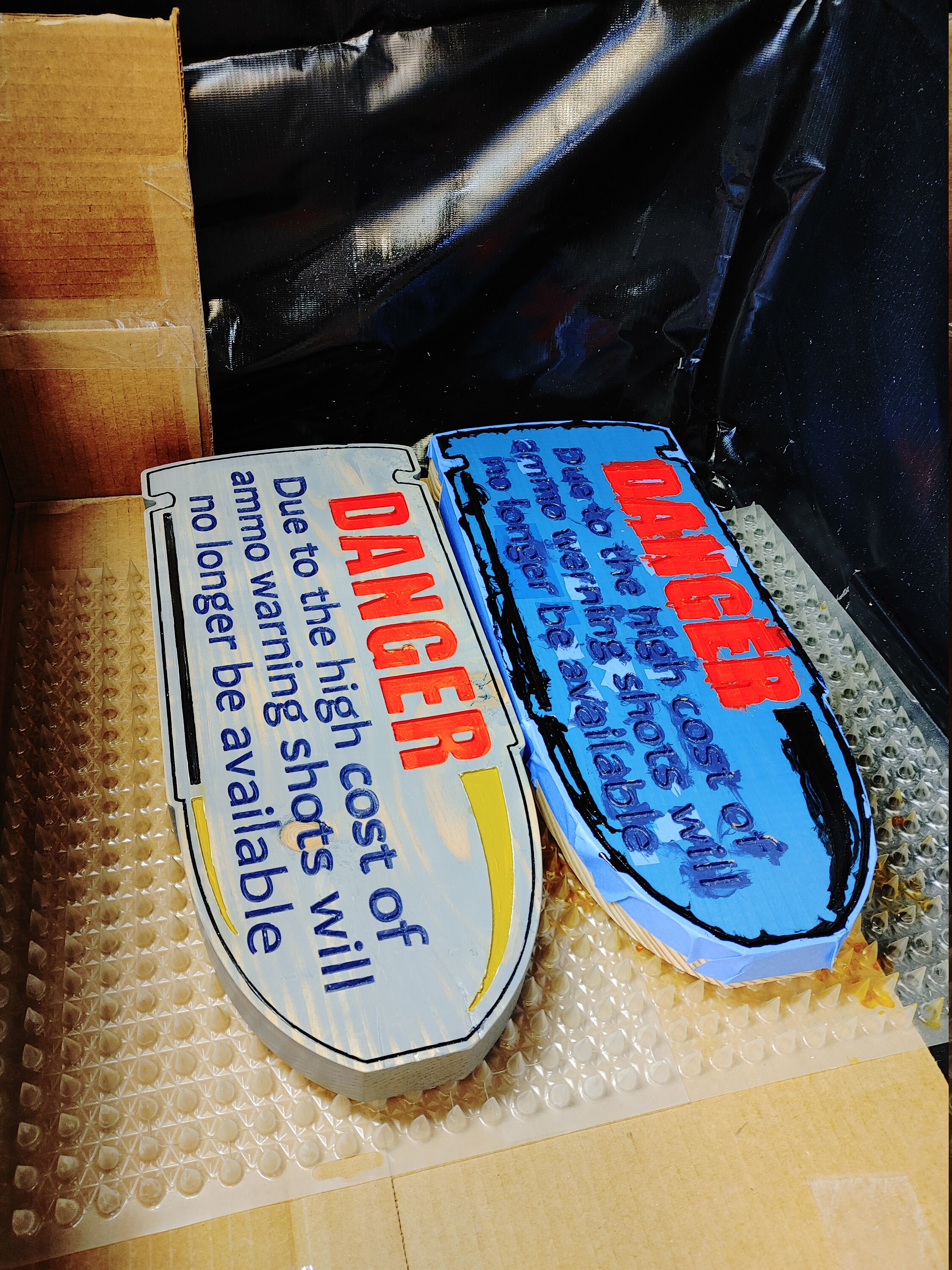 Bullet Shaped Warning Sign DANGER Warning Shots No Longer Available ...