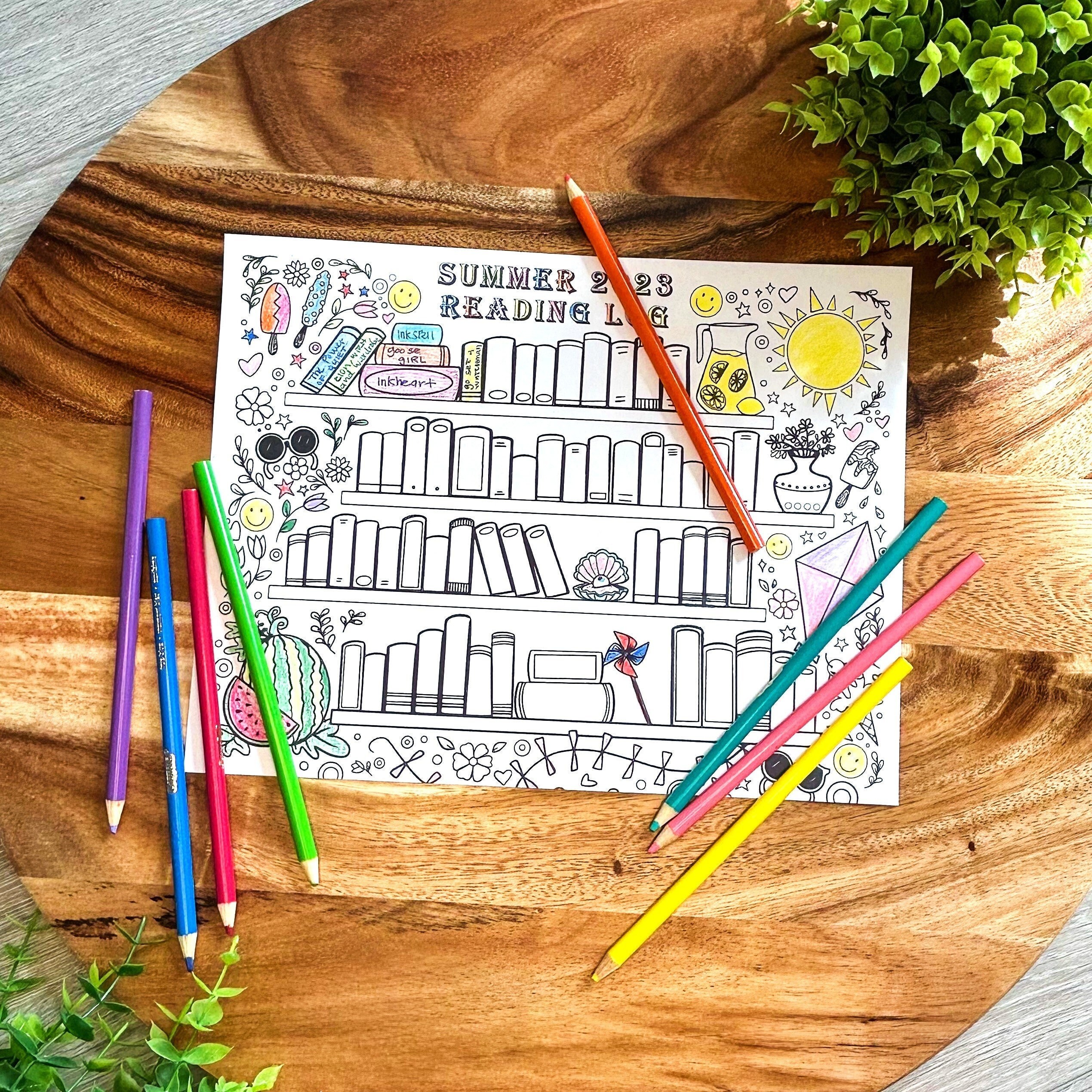 Summer Reading Log 2024, Yearly Reading Log, Monthly Reading Log ...