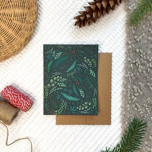 Winter Floral Greeting Cards, Holiday Note Card Pack, Set of Eight ...