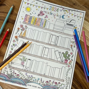 Reading Log, New 2024, Yearly Reading Log, Monthly Reading Log ...