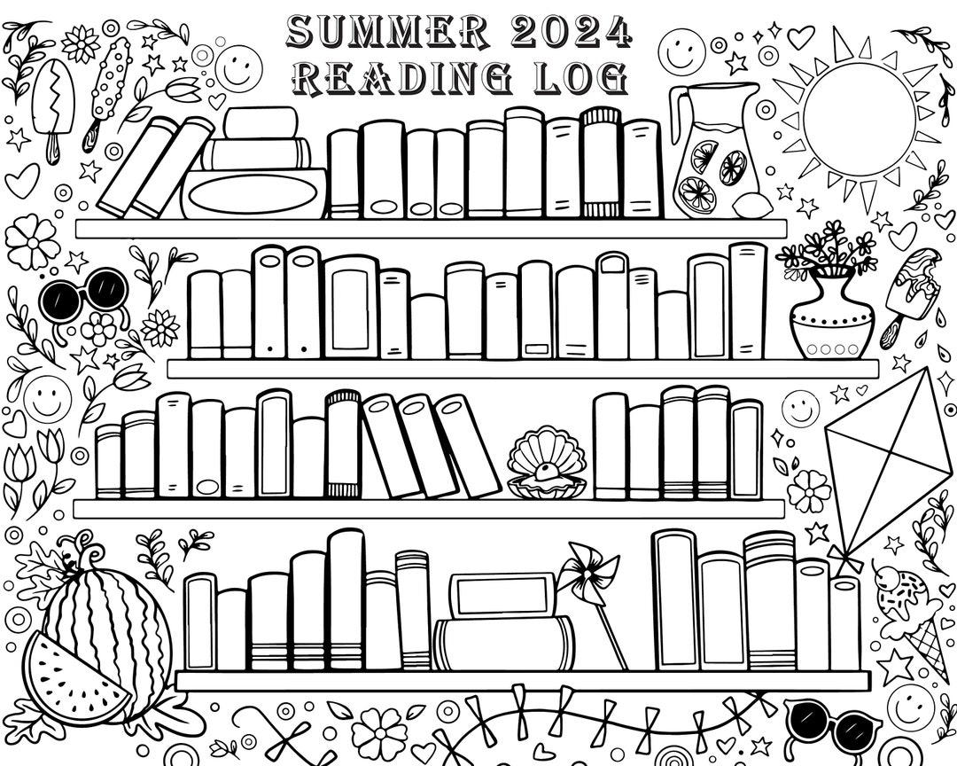 Summer Reading Log 2024, Yearly Reading Log, Monthly Reading Log ...