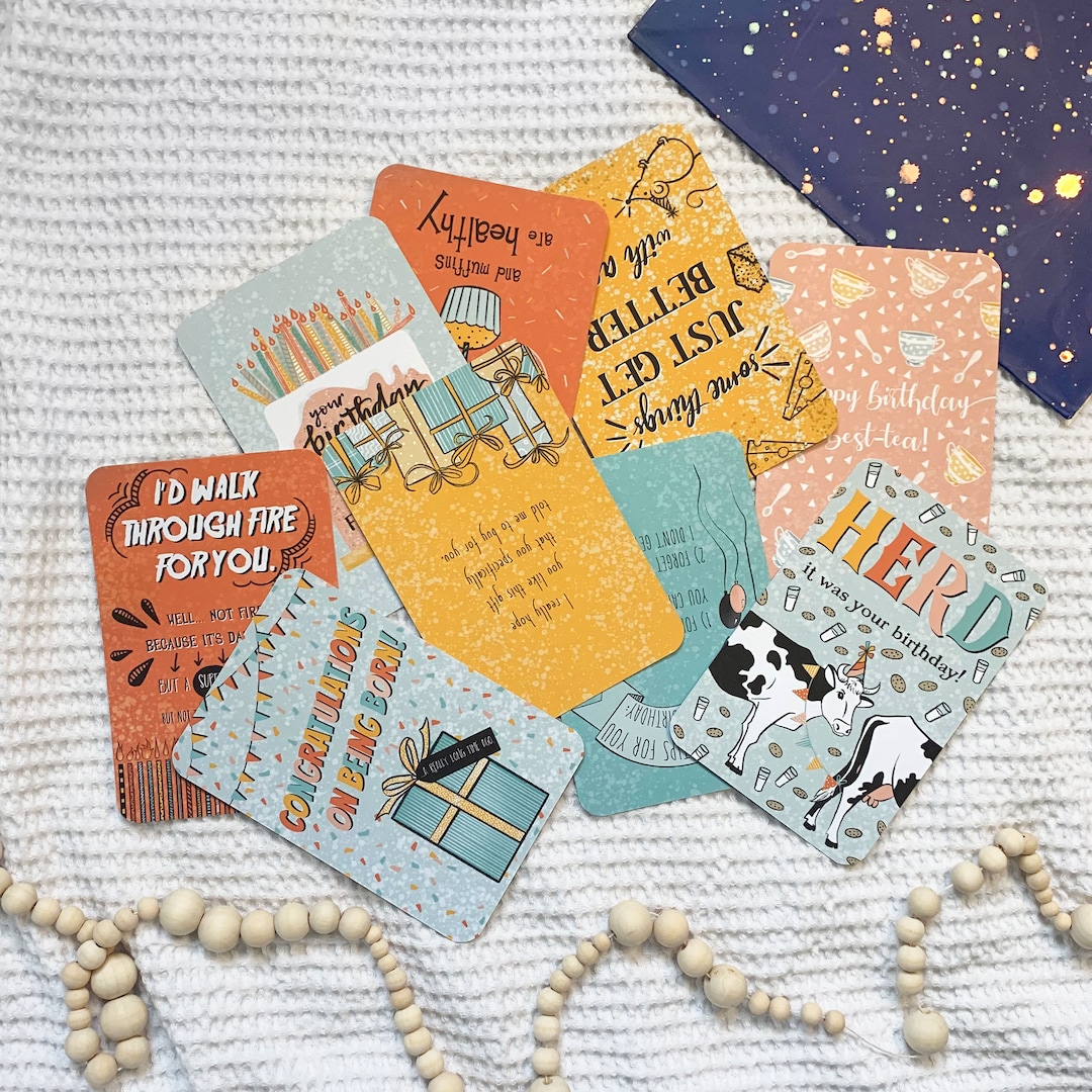 Funny Birthday Postcards Variety Pack; Birthday Postcards Set of 9 - Etsy