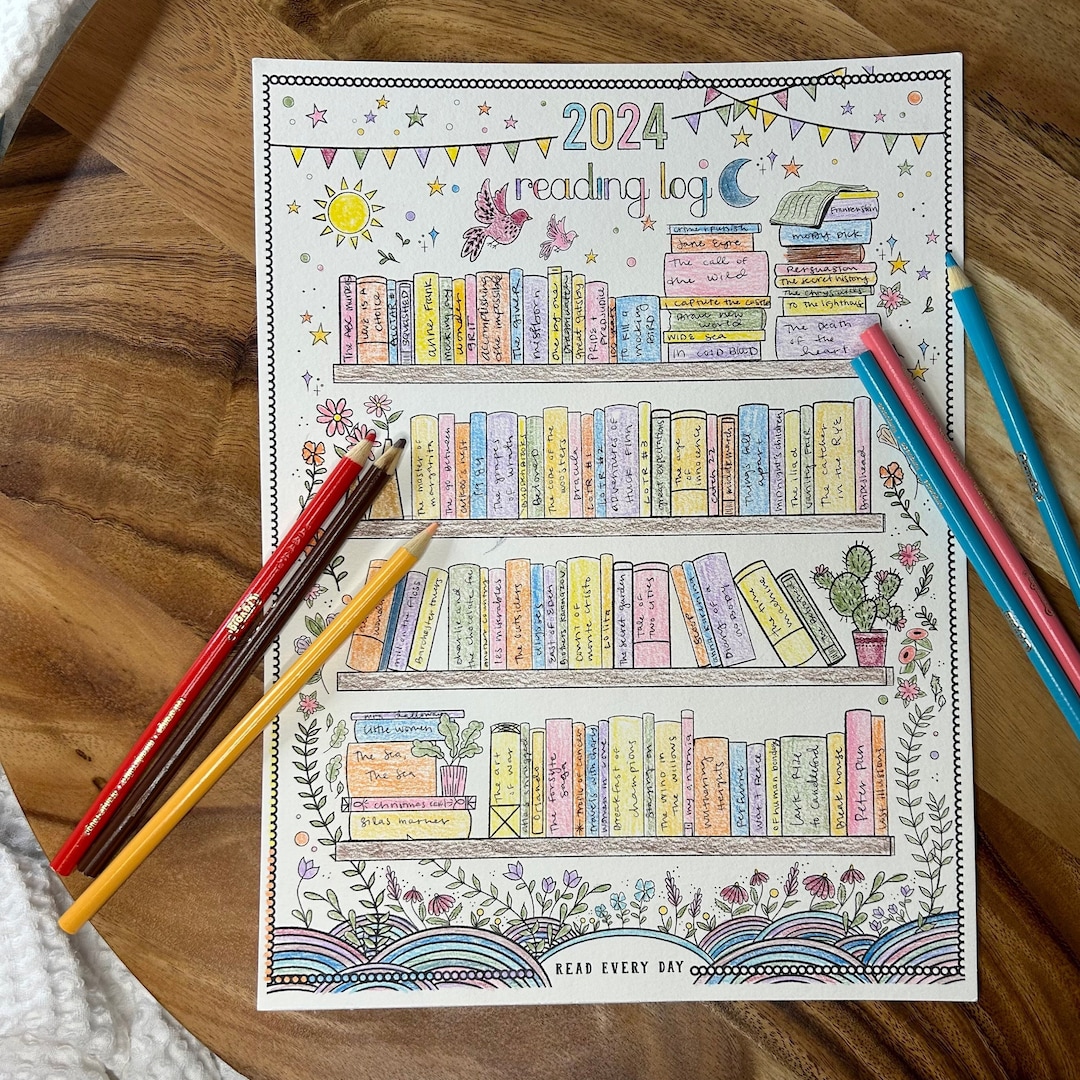 Reading Log, New 2024, Yearly Reading Log, Monthly Reading Log ...