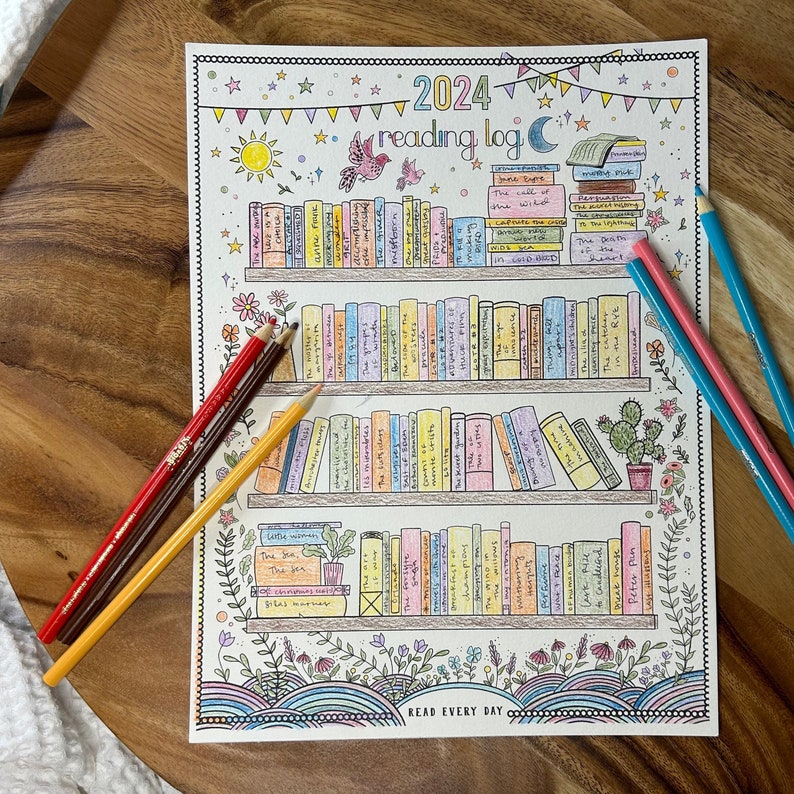 2025 Reading Log, Yearly Reading Log, Monthly Reading Log Printable ...