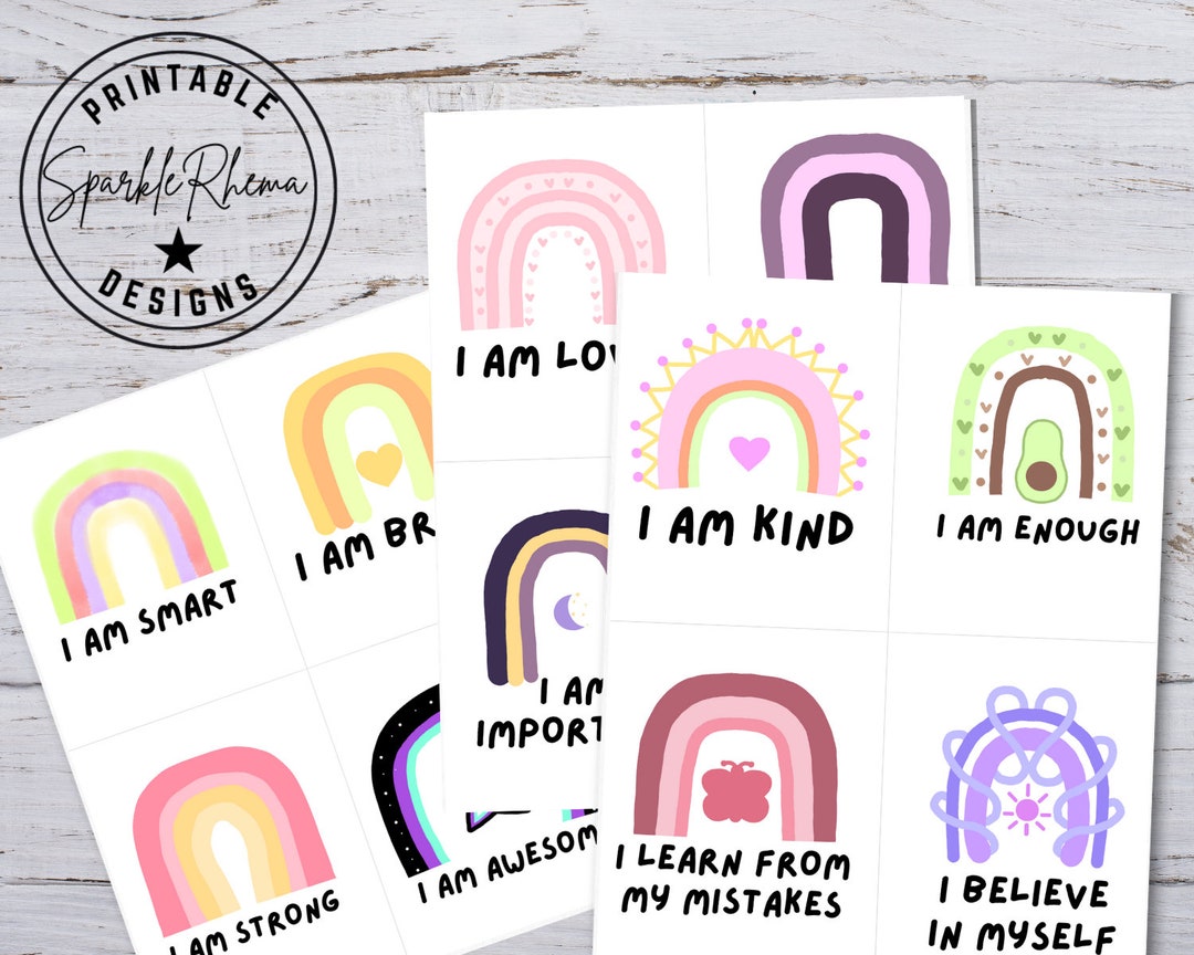 Kids Affirmation Cards, Daily Affirmations, Printable Cards, Positive ...