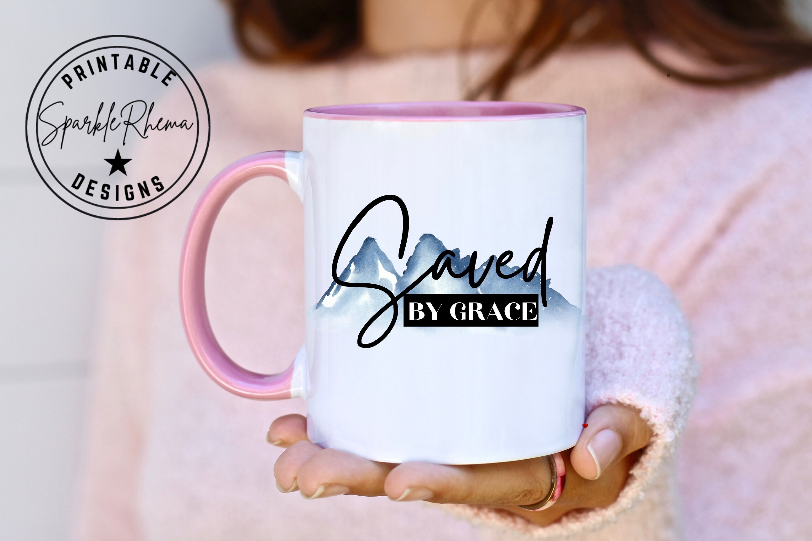 Saved by Grace, Bible Png, Religious Png, Sublimation Design, Mountain ...