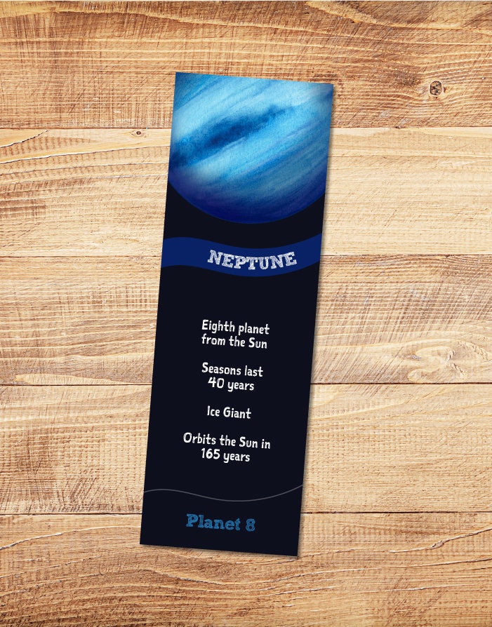 Printable Solar System Bookmarks - Planets - PDF - DIGITAL - Planet ...