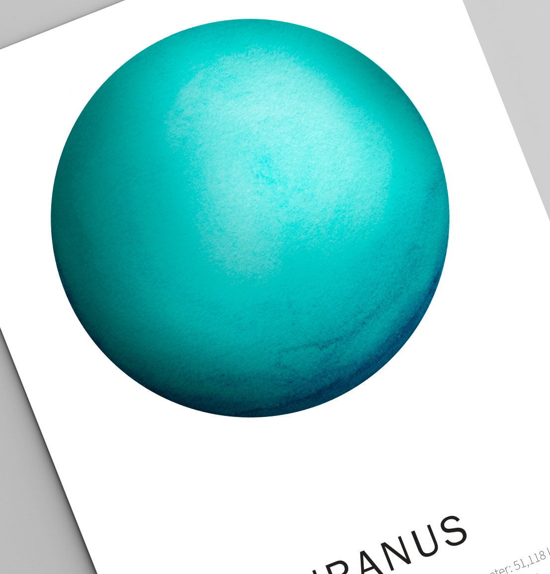 Uranus Poster - PDF - DIGITAL - Uranus Facts - Solar System - Planets ...