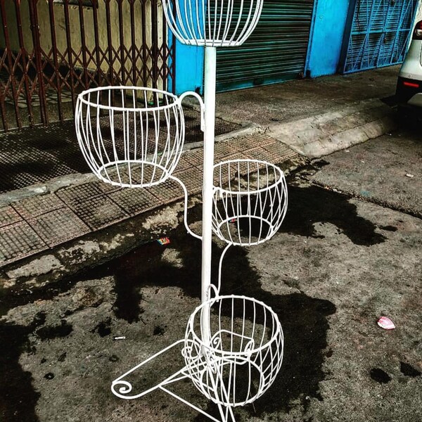 Wrought Iron Flower Pot Holder - Etsy