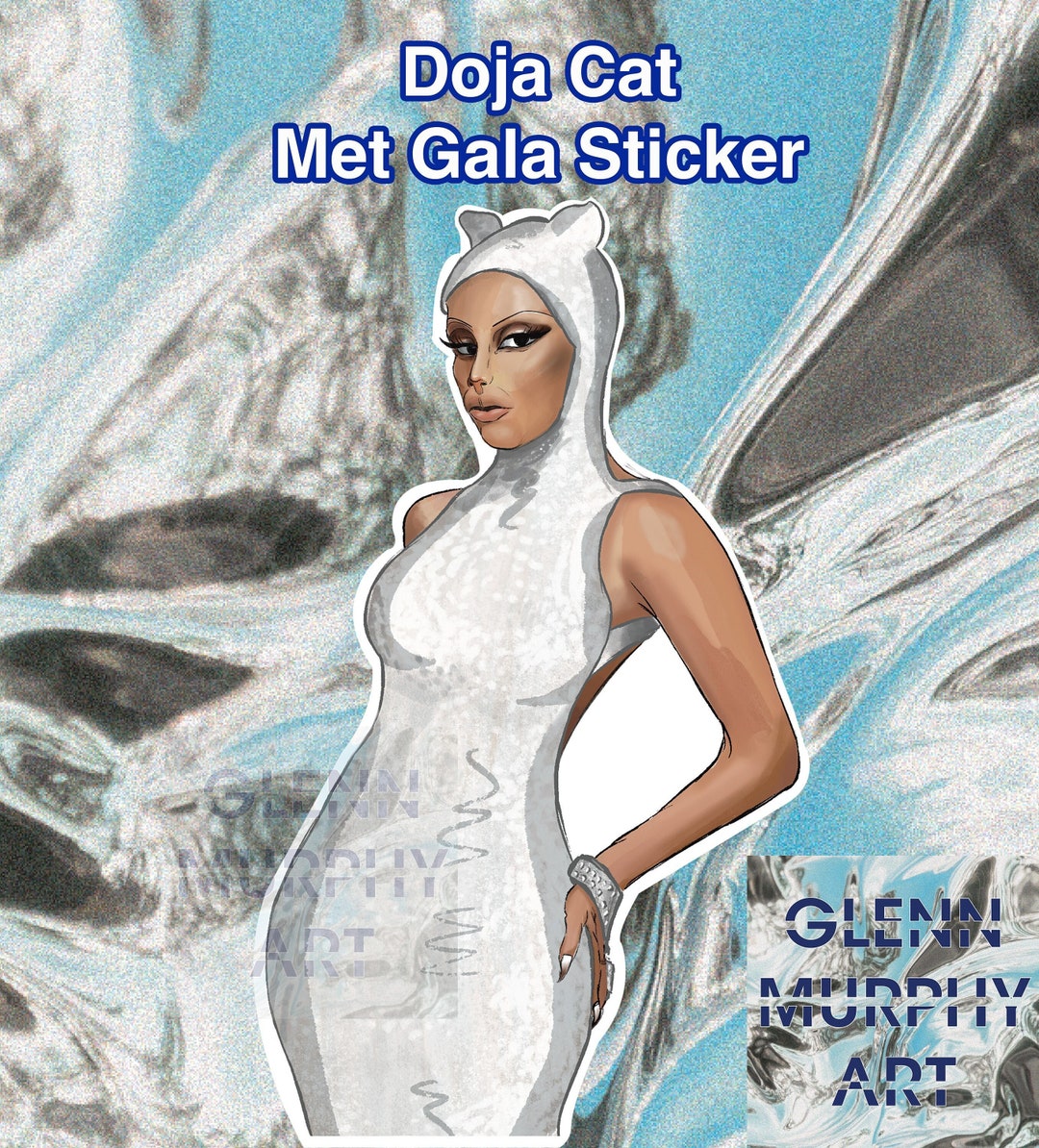 Doja Cat Sticker Met Gala 2023 Art Sticker glennmurphyart - Etsy