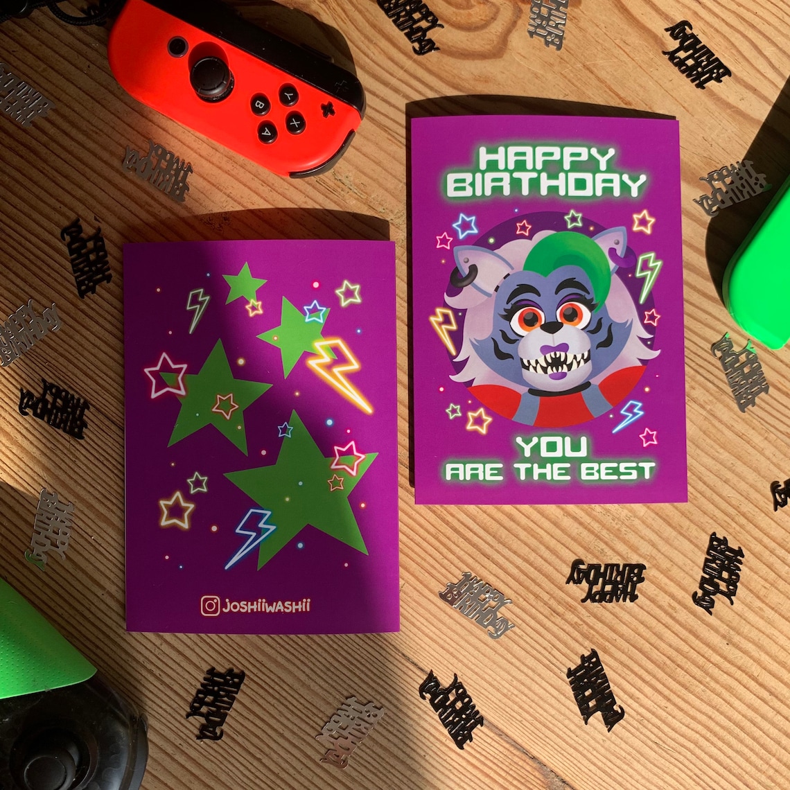 FNAF Security Breach Birthday Cards - Etsy UK