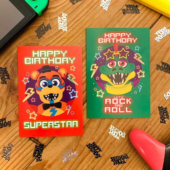 FNAF Security Breach Birthday Cards | Etsy Ireland
