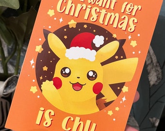 Pikachu Card Christmas - Etsy
