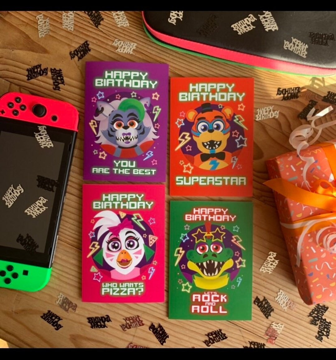 FNAF Security Breach Birthday Cards - Etsy UK