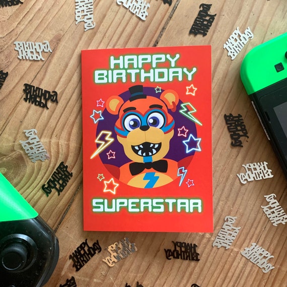 FNAF Security Breach Birthday Cards | Etsy UK
