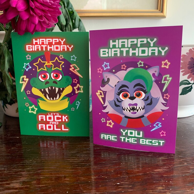 FNAF Security Breach Birthday Cards - Etsy Australia
