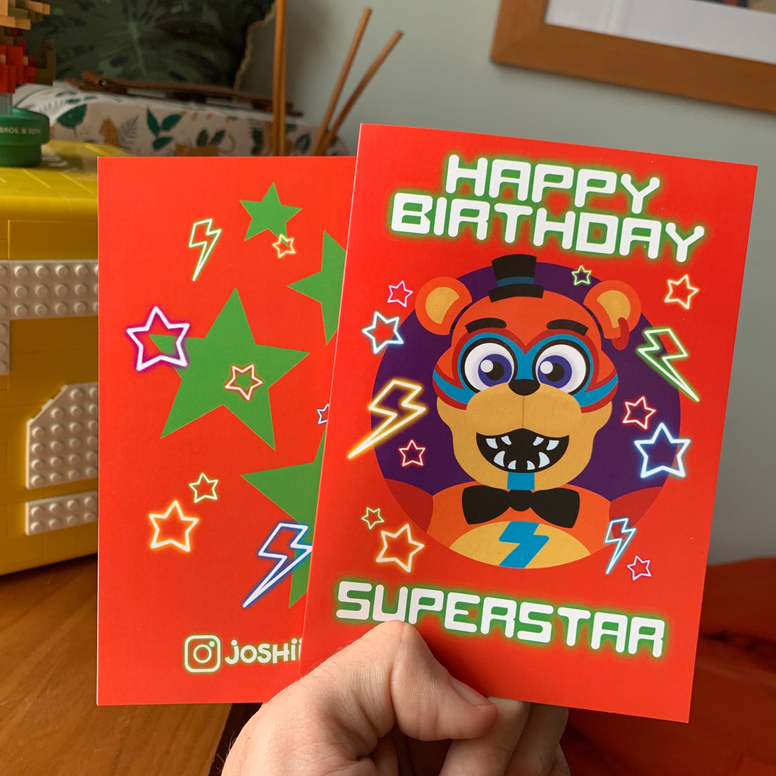 FNAF Security Breach Birthday Cards - Etsy UK