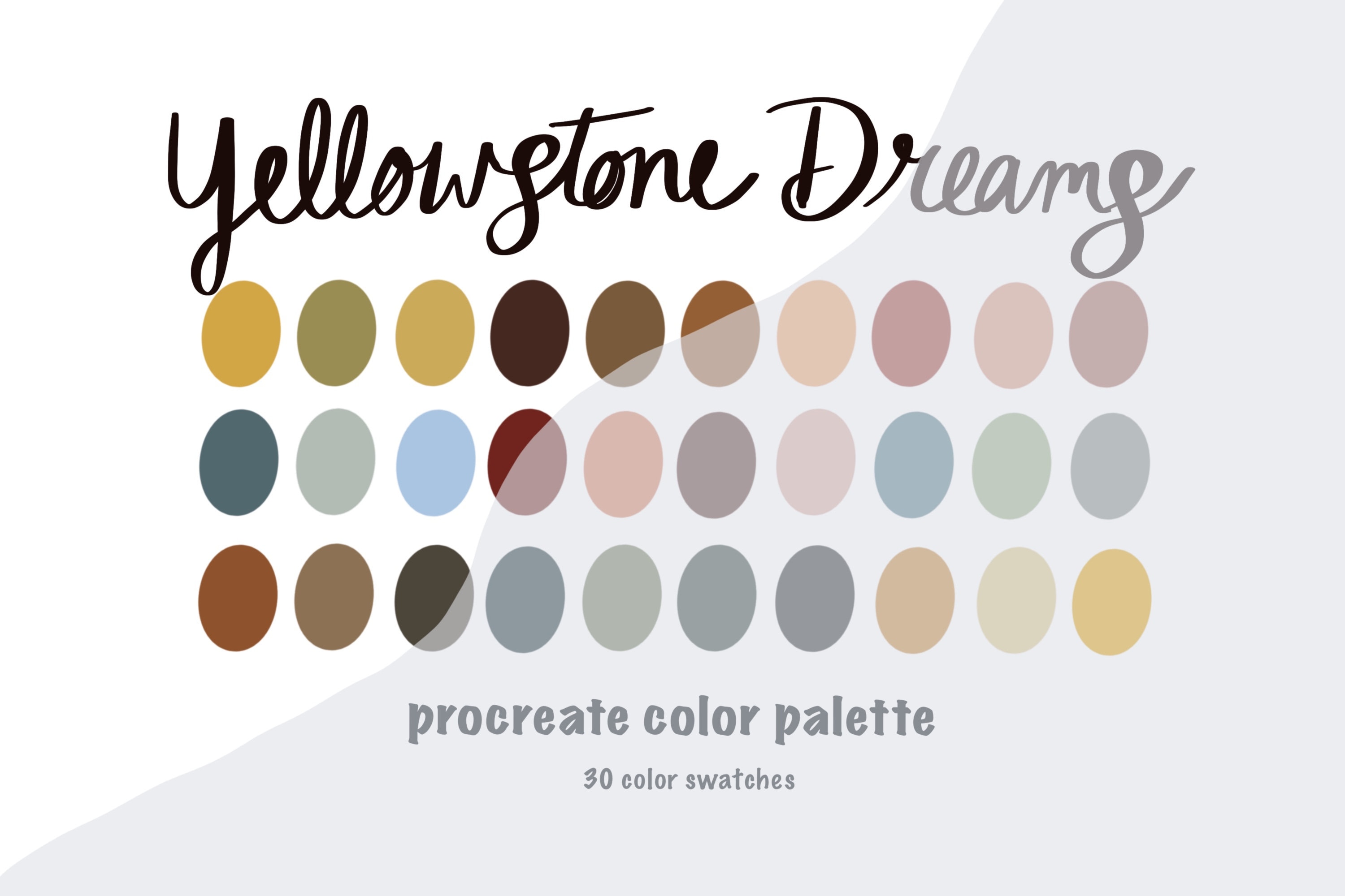 Yellowstone Dreams Procreate Color Palette - Etsy
