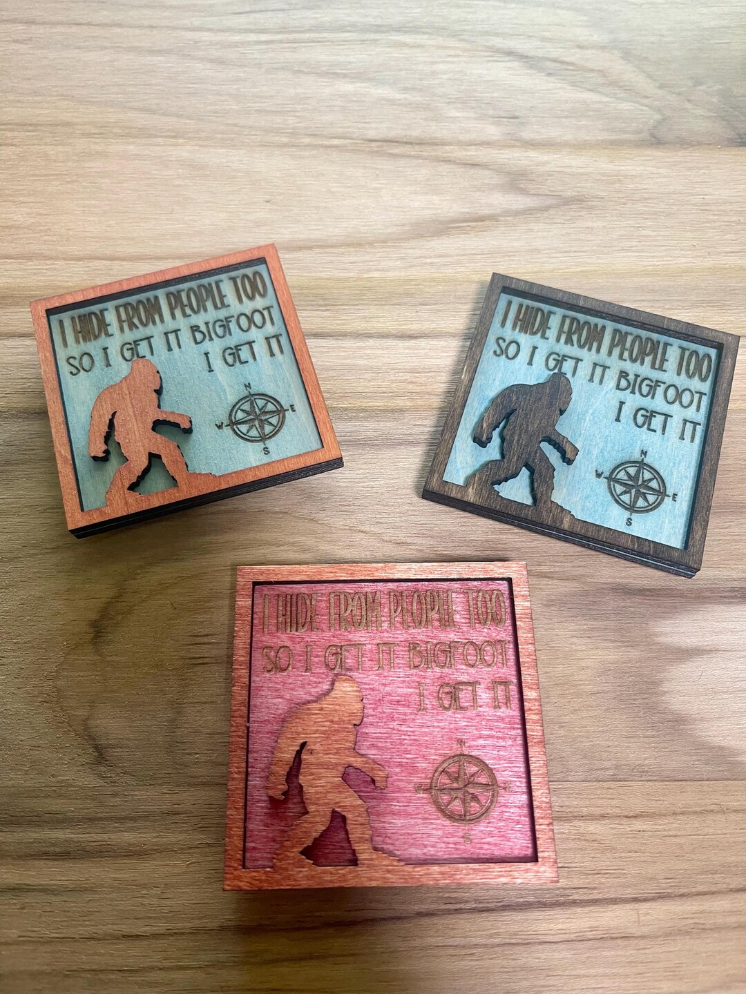 Bigfoot Magnet: "i Hide From People Too" Laser-cut Fridge Magnet - Etsy