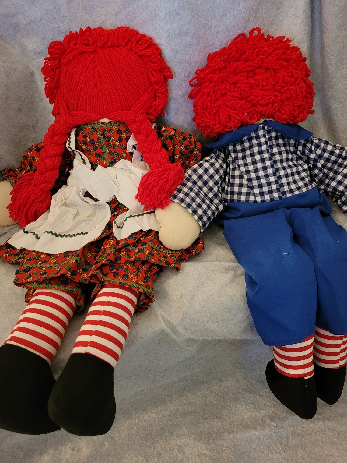 Vintage Raggedy Ann & Andy Rag Dolls - Etsy