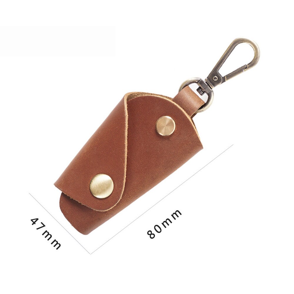 Premium Leather Key Ring Pouch - Compact and Stylish Key Holder for ...