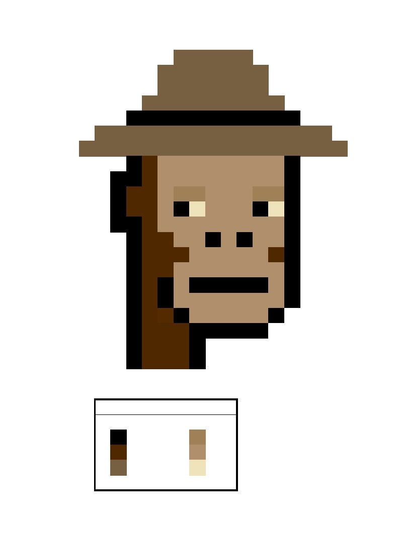 Cryptopunk 6965 Paint by Number Printable - Etsy UK