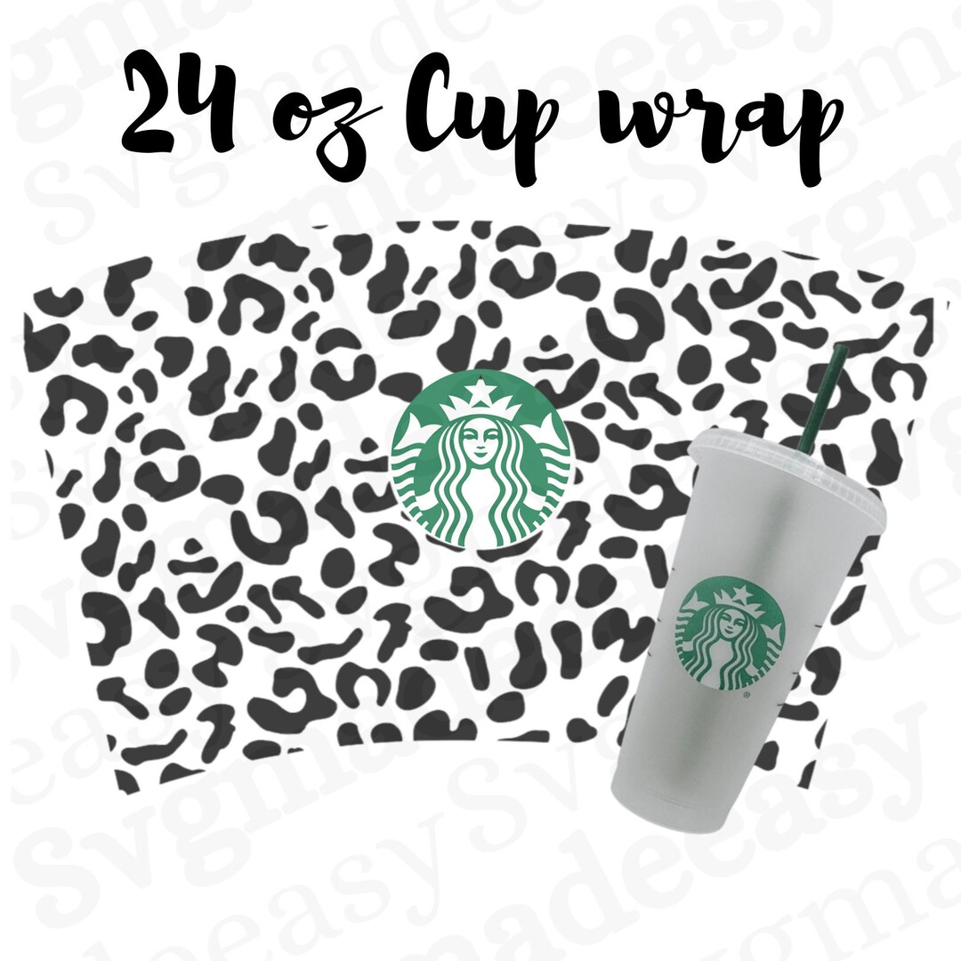 Starbucks Wrap, Cold Cup SVG Files, Cheetah Print , SVG Instant ...