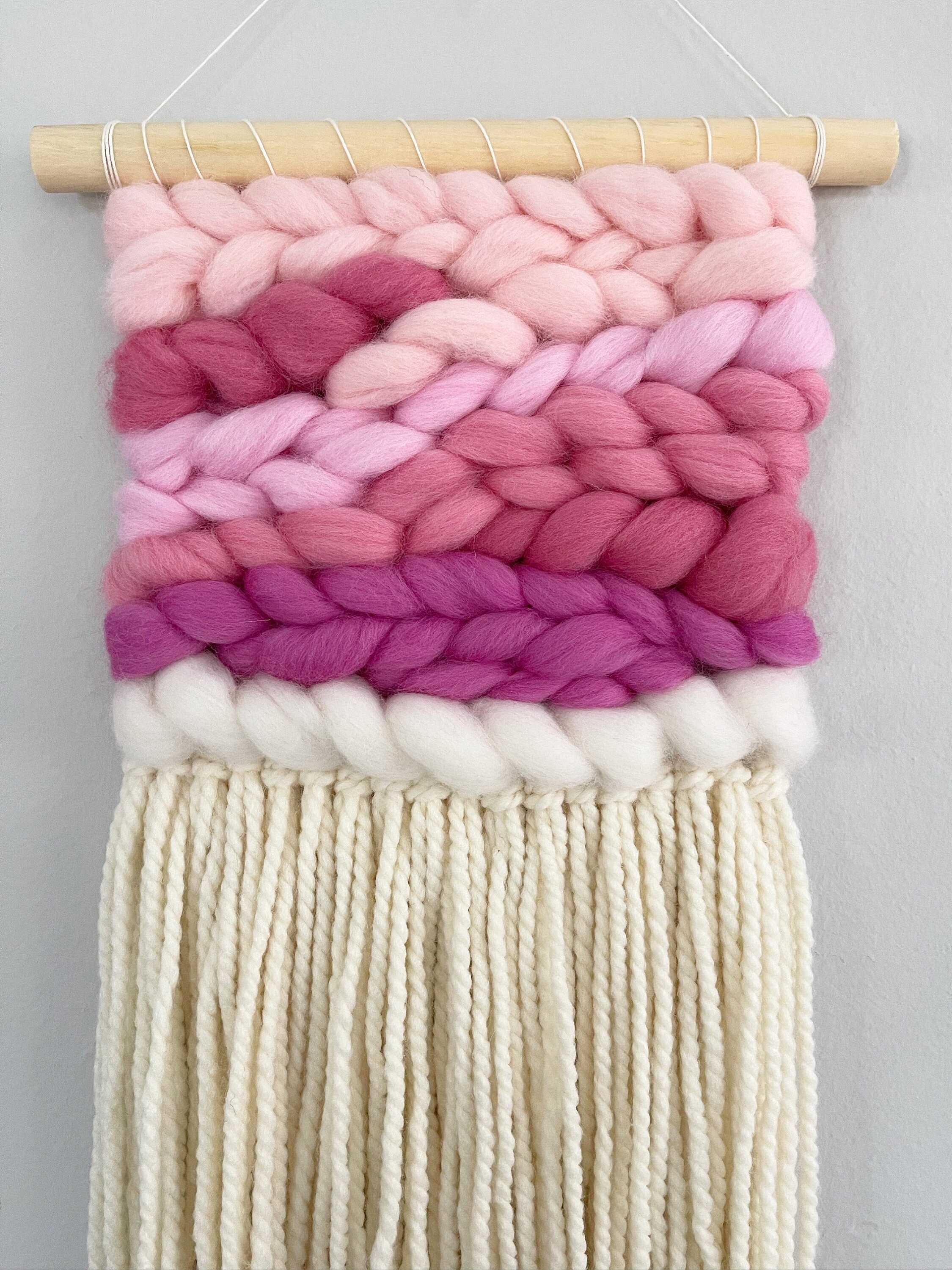 Custom Monochromatic Woven Wall Hanging / Tapestry / Handmade Weaving ...