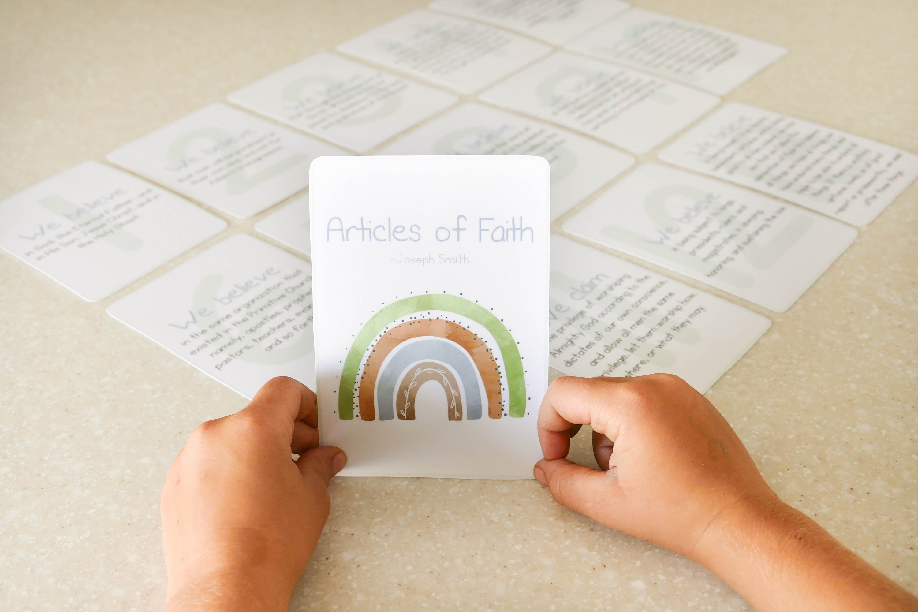 Articles of Faith | Flash Cards and Poster | LDS | Rainbow | Kids | LDS ...