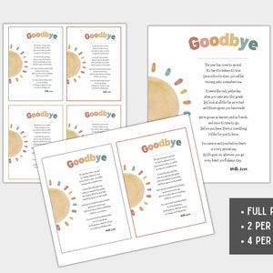 End of School Letter | Gift From Teacher | End of Year | Poem for ...