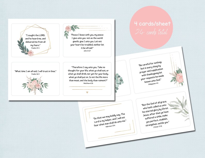 24 Bible Verses for Anxiety | Scripture Verse | Bible Verse Card ...