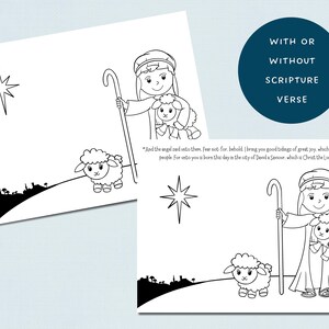Nativity Coloring Pages | Nativity Coloring Sheet | Bible Verse ...