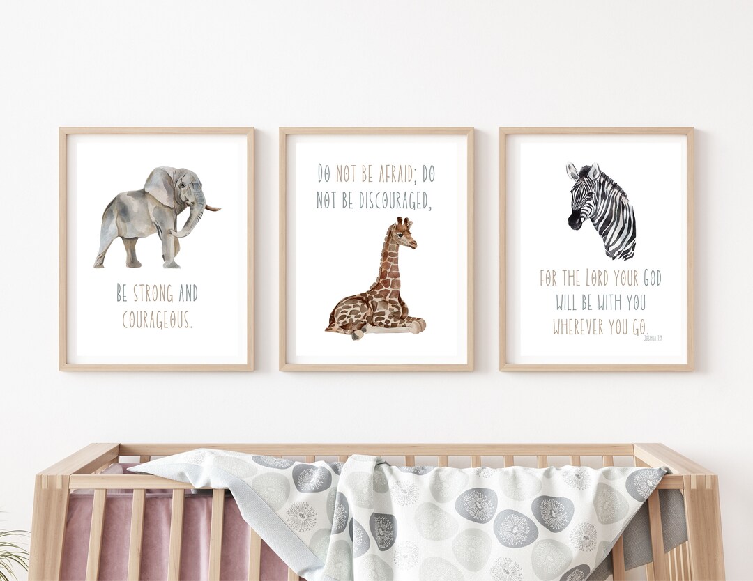 Safari Animal Christian Wall Art | Scripture Prints | Bible | Christian ...