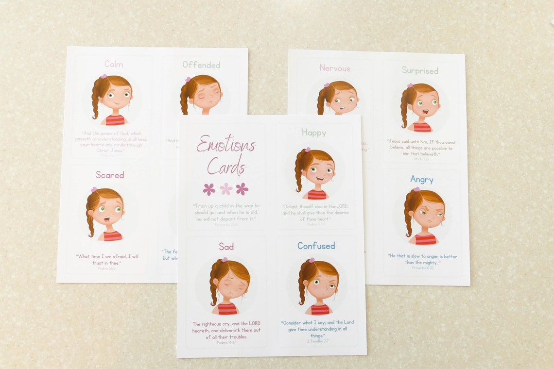 Christian Feeling and Emotion Cards | Cards and Poster | Feelings ...