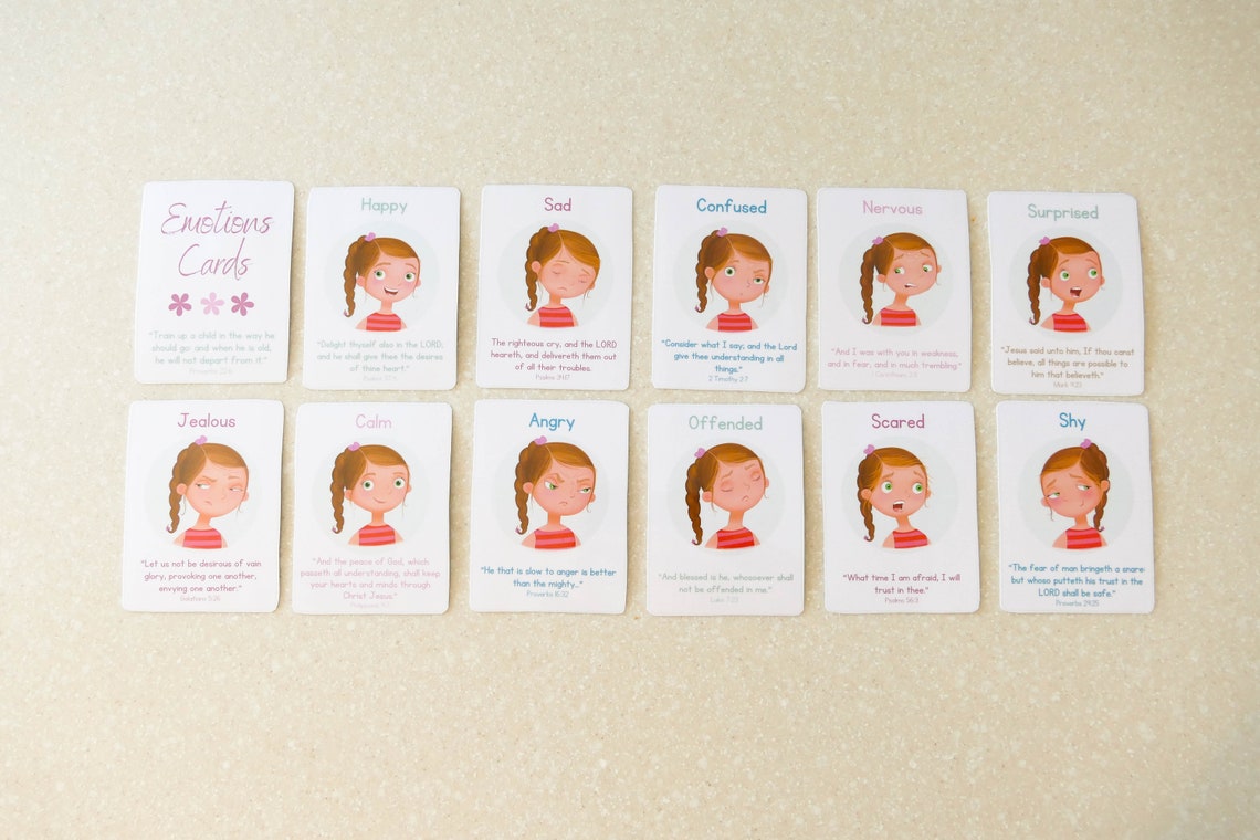Christian Feeling and Emotion Cards | Cards and Poster | Feelings ...