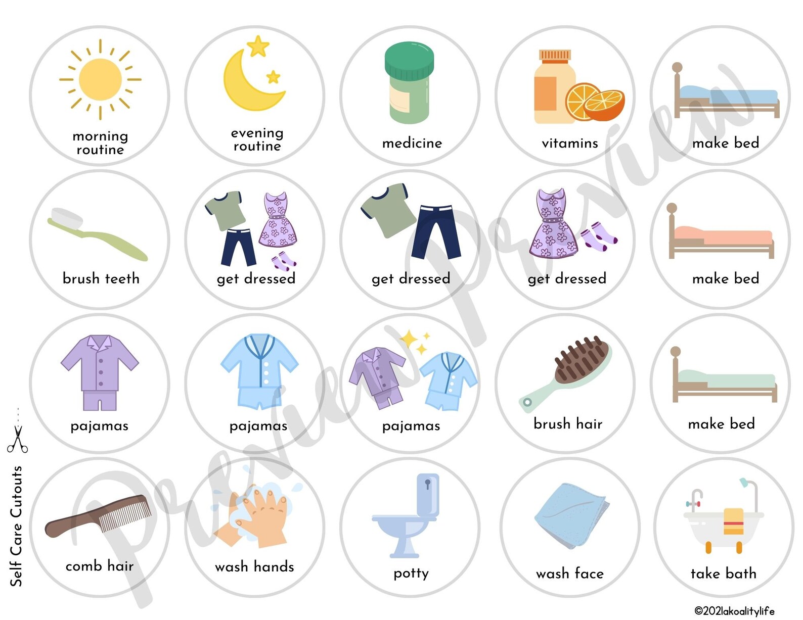Chore Chart With Pictures Routine Chart Job Chart Visual - Etsy