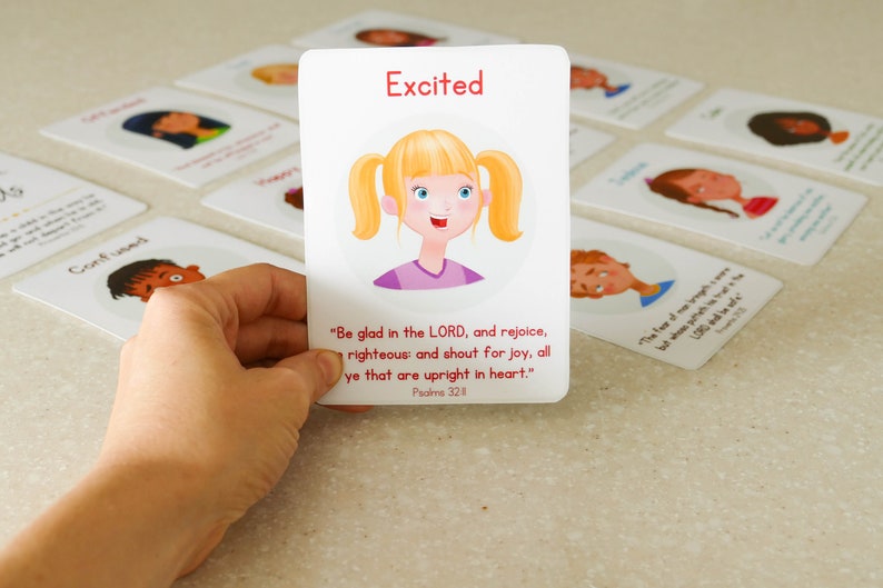 Christian Feeling and Emotion Cards Cards and Poster - Etsy