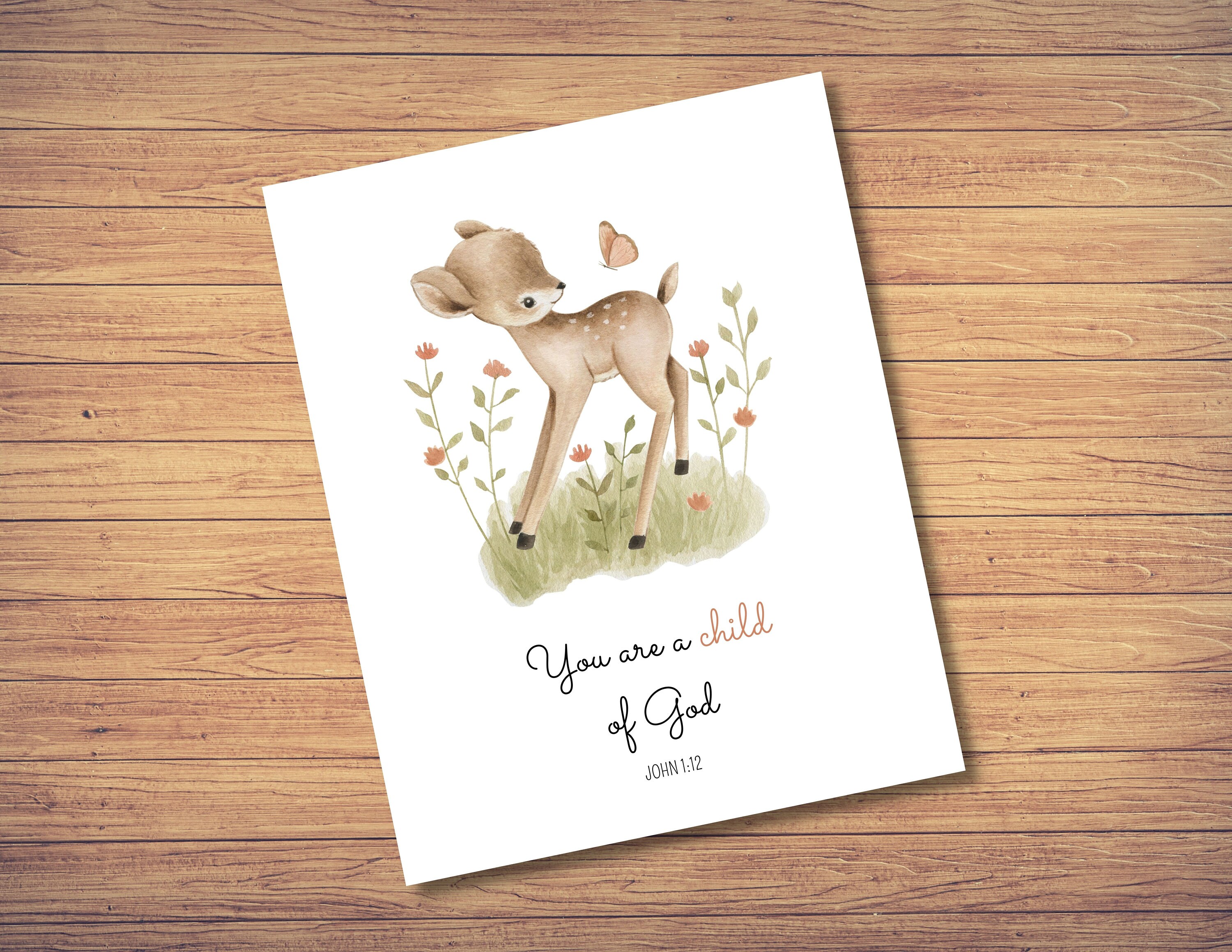 Woodland Forest Wall Art | Scripture Prints | Bible | Christian Nursery ...