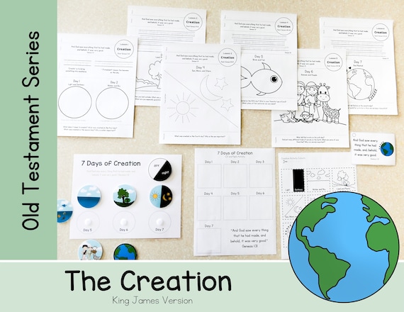 The Creation Lesson Creation Activity Bible Study Sunday | Etsy